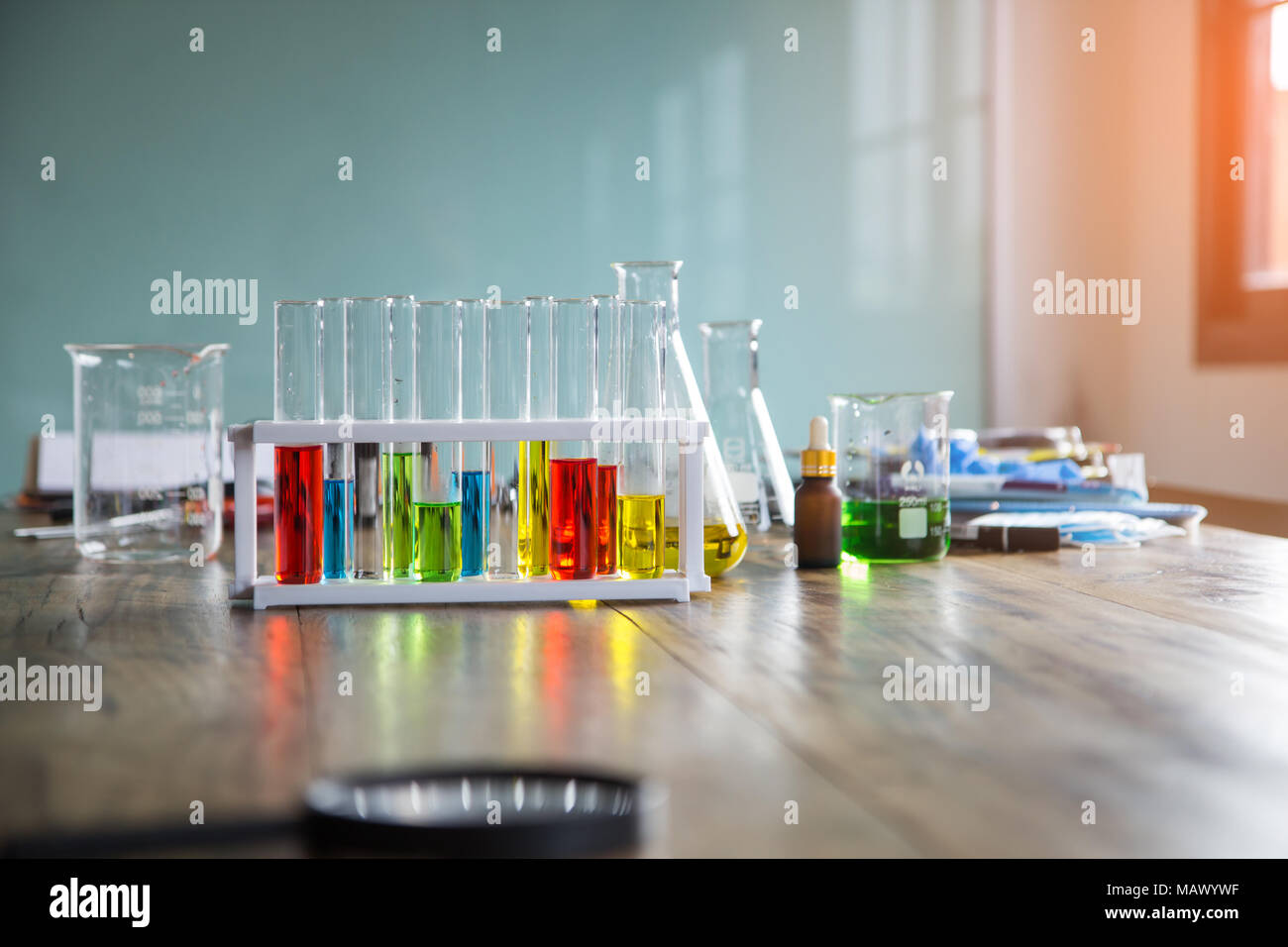 Laboratory Research - Scientific Glassware For Chemical Background with ...