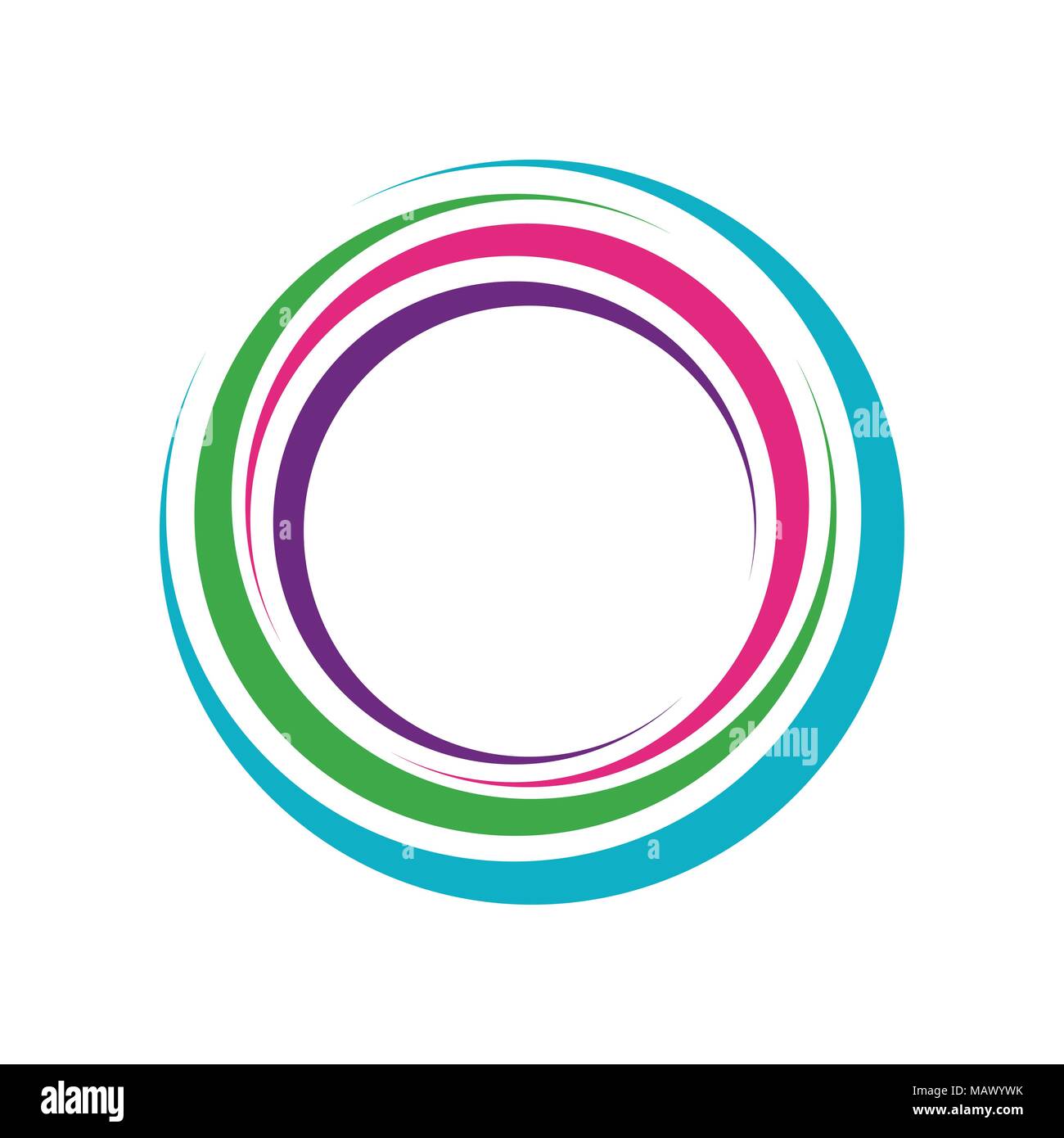 Colorful Zen Hole Circle Vector Symbol Graphic Logo Design Stock Vector ...