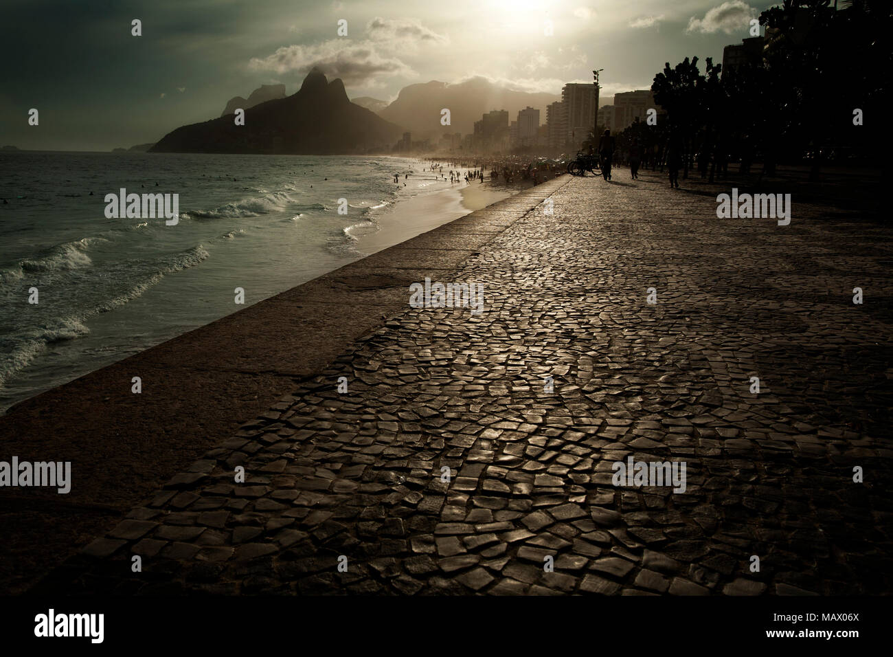 Sunset in Ipanema, Rio de Janeiro Stock Photo - Alamy