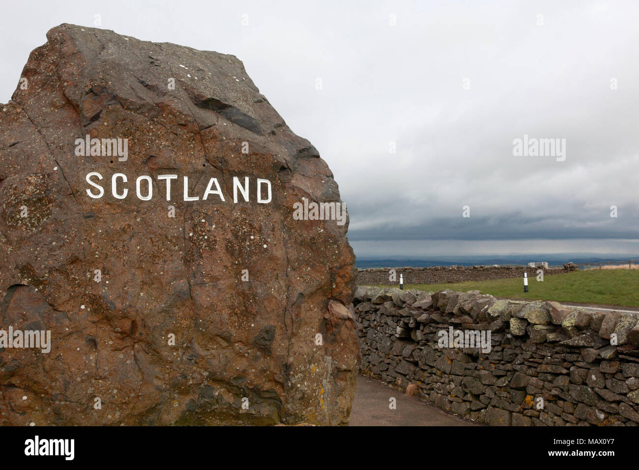 The border between Scotland and England at Carter Bar on the A68 ...