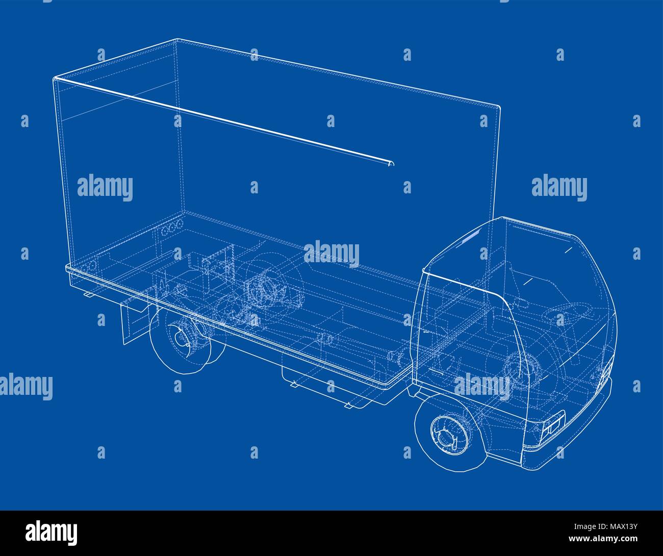 Concept mini truck sketch Stock Photo - Alamy