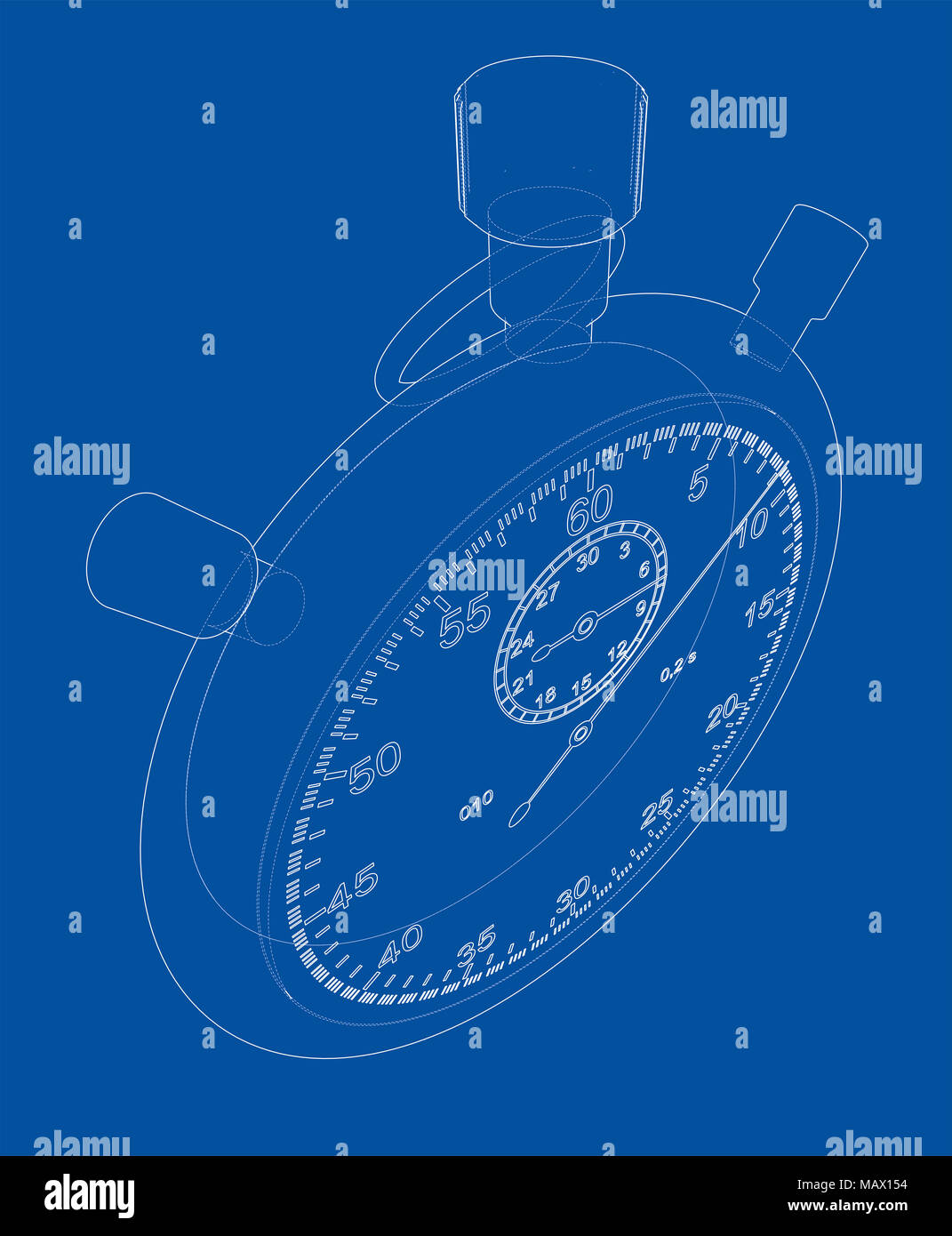 Stopwatch or timer sketch Stock Photo - Alamy