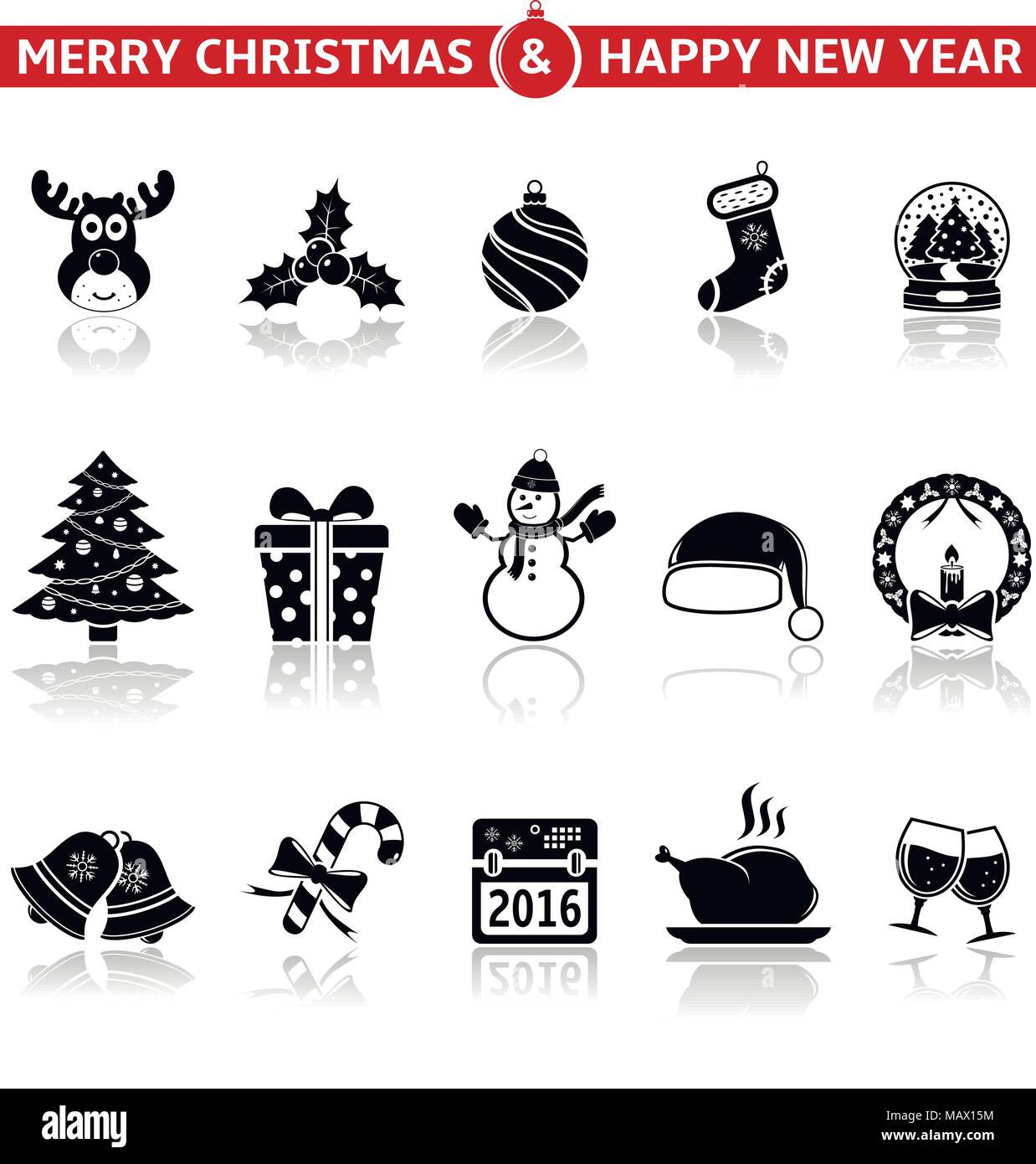 Christmas decor gift glasses Stock Vector Images - Alamy