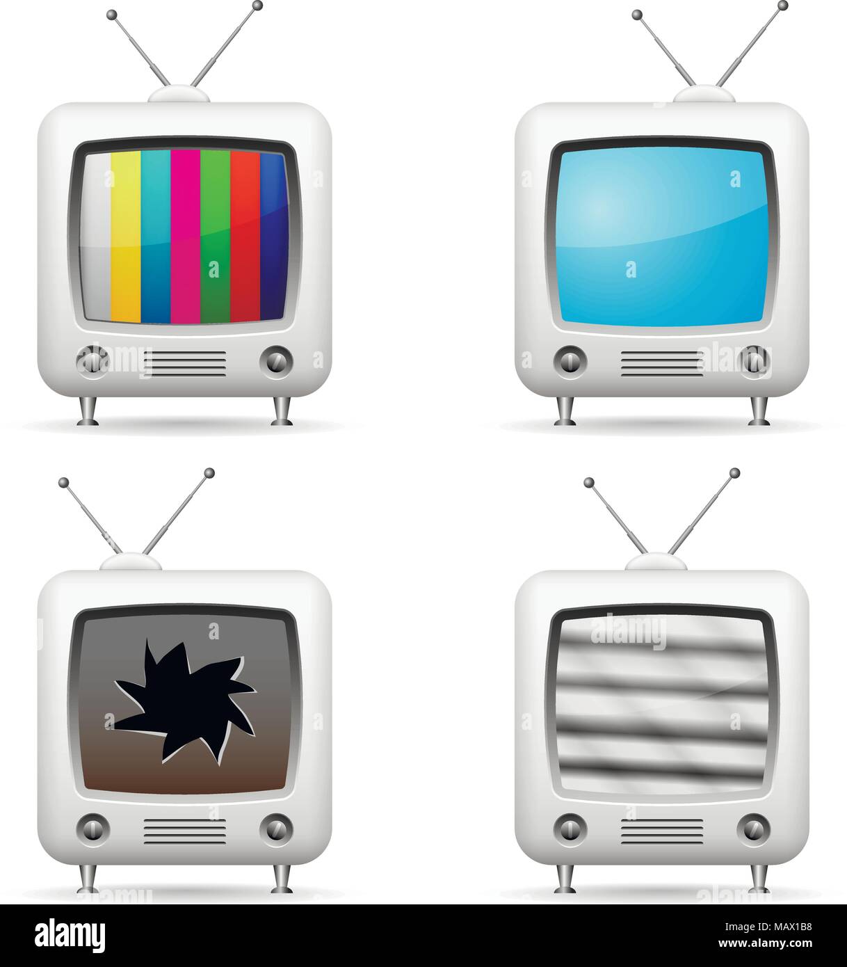 Vector TV icons with various screens Stock Vector Image & Art - Alamy