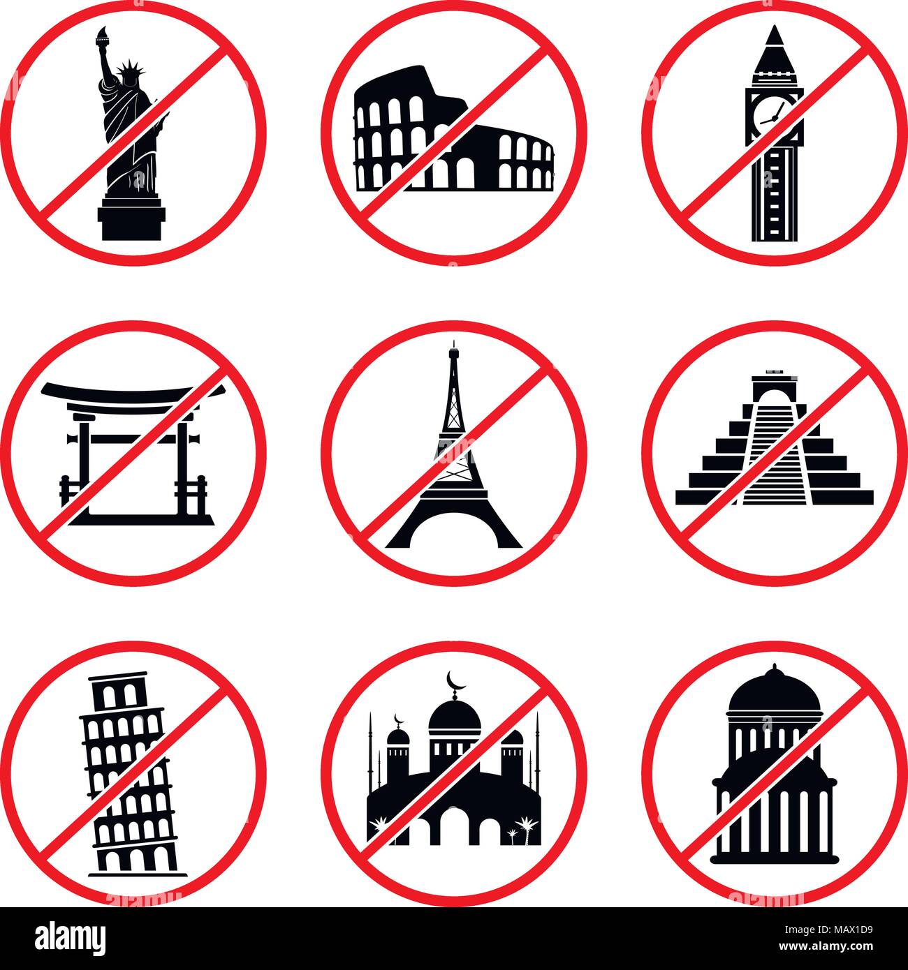 No monument Stock Vector Images - Alamy