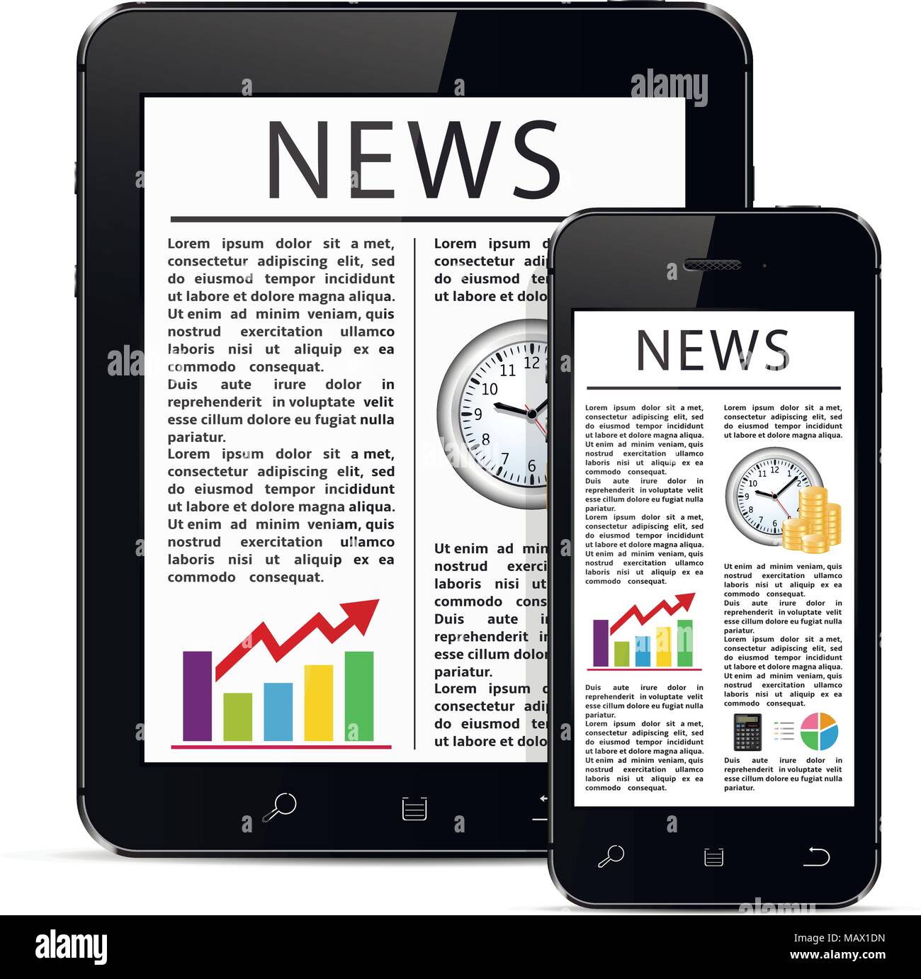 News article smartphone hi-res stock photography and images - Alamy