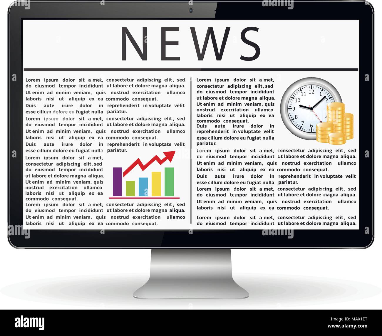 Graphic on display press Stock Vector Images - Alamy