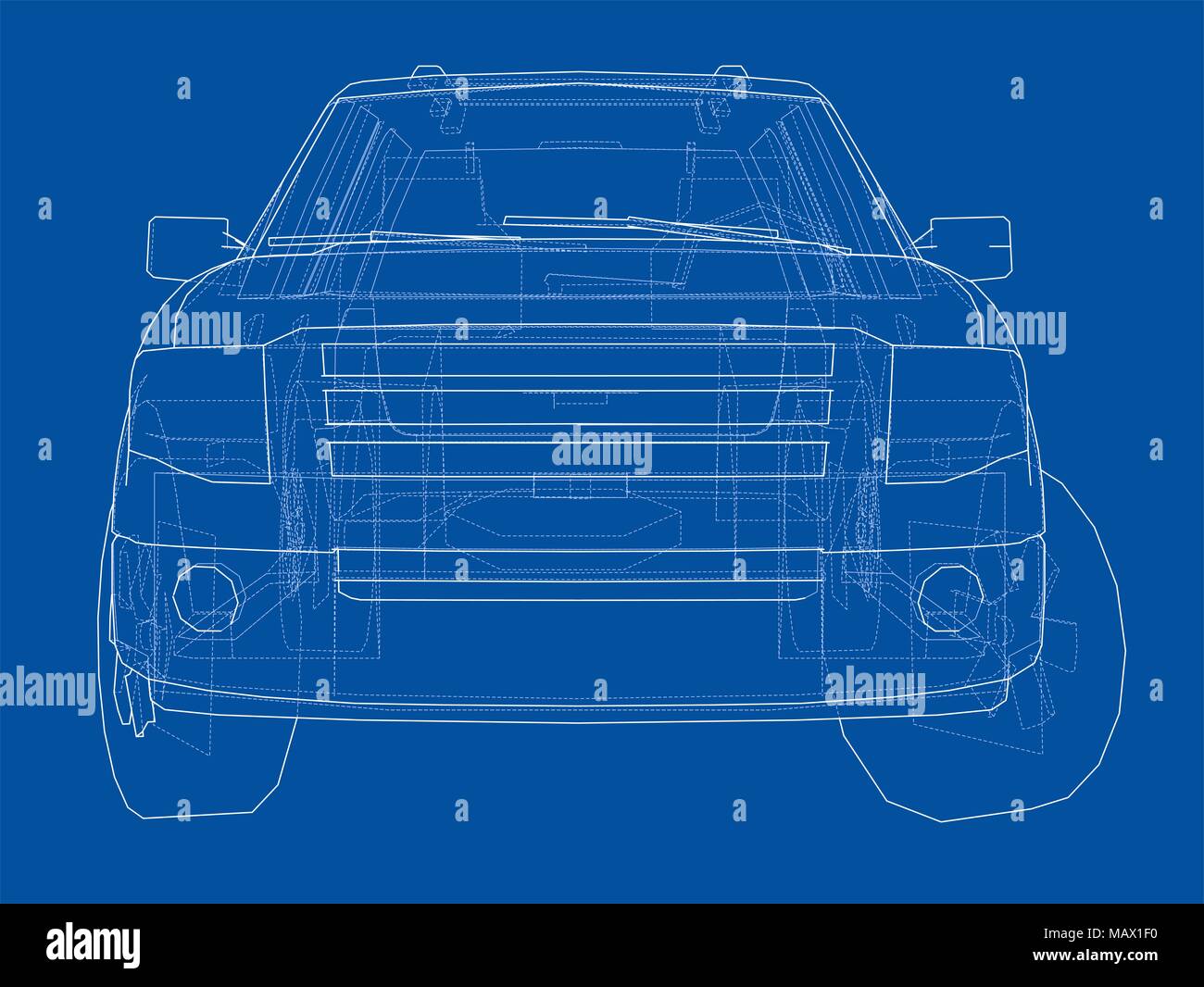 Car SUV drawing outline Stock Photo - Alamy