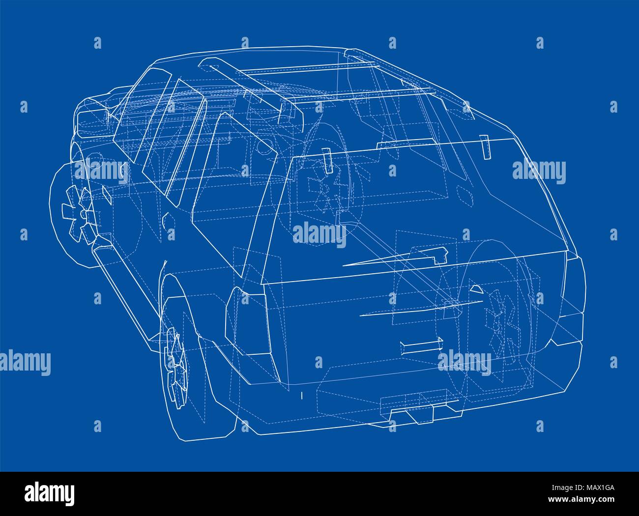 Car SUV drawing outline Stock Photo - Alamy
