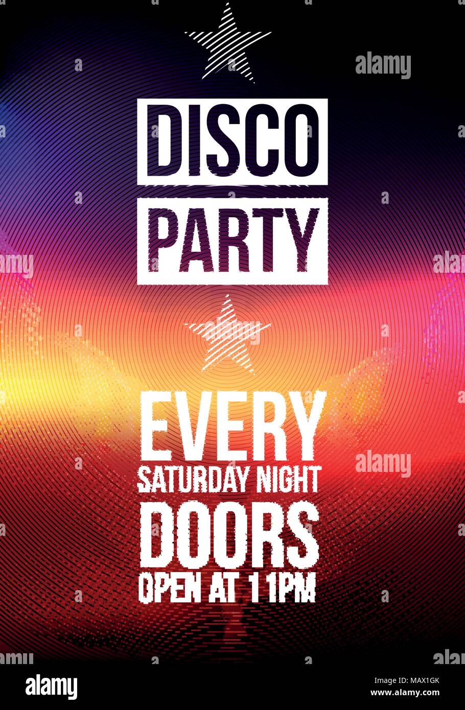 Disco Party Background - Vector Illustration Stock Vector Image & Art ...