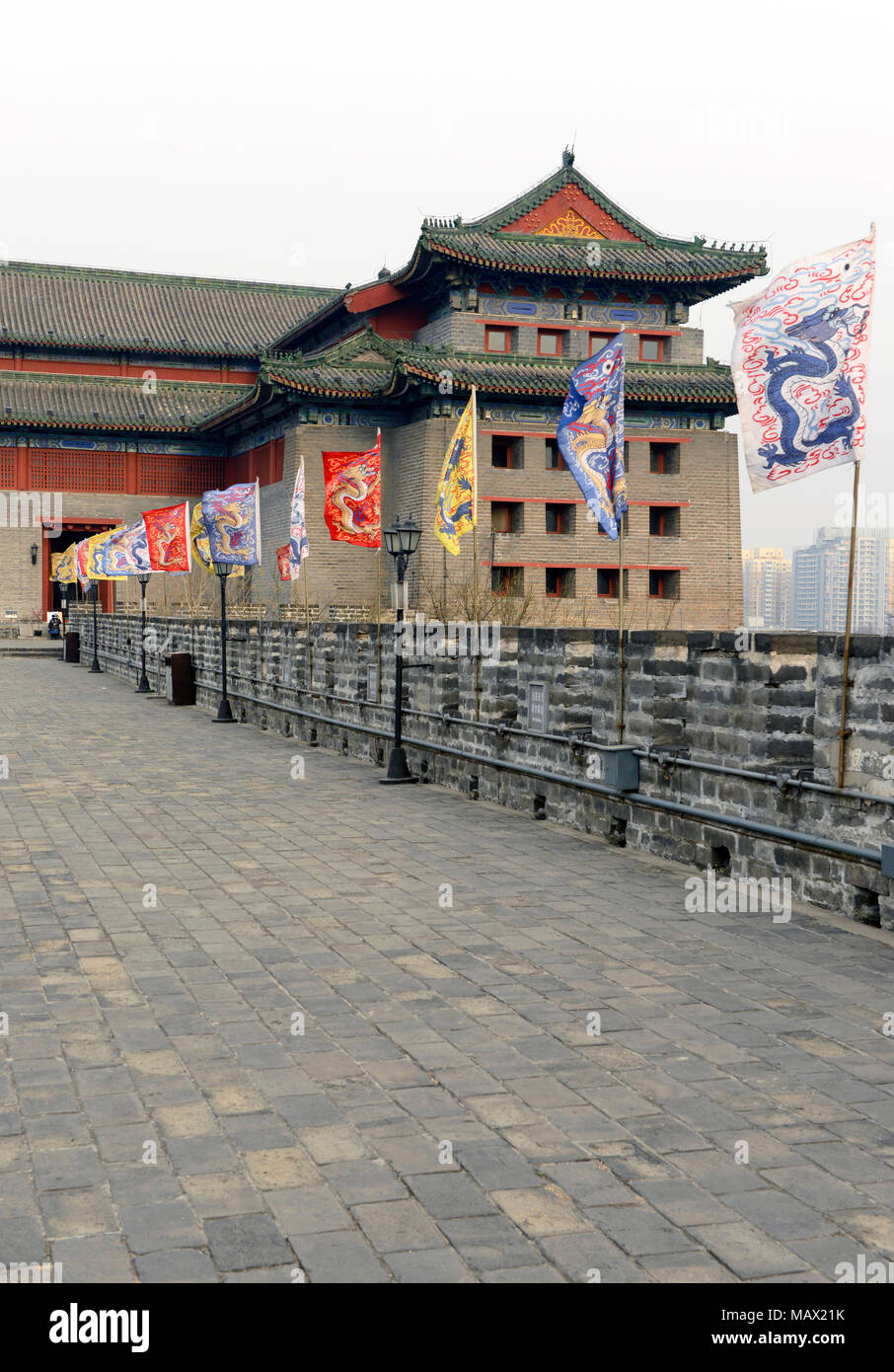 View of the Southeastern Tower of the city walls at the Ming Dynasty ...