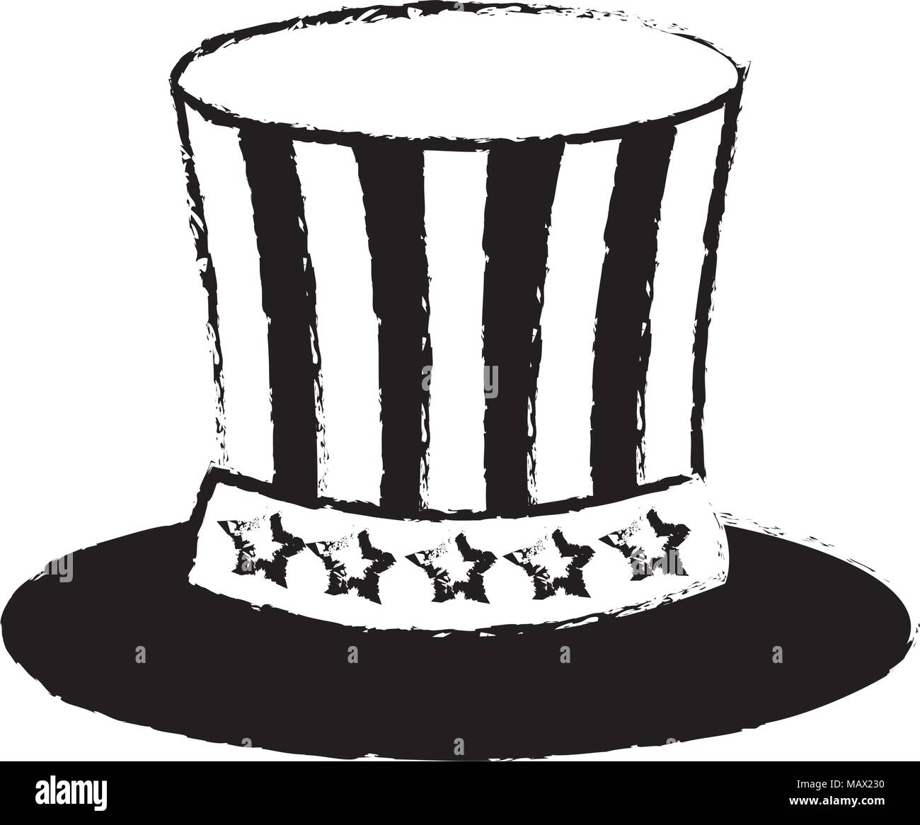 Uncle Sam Top Hat Vector