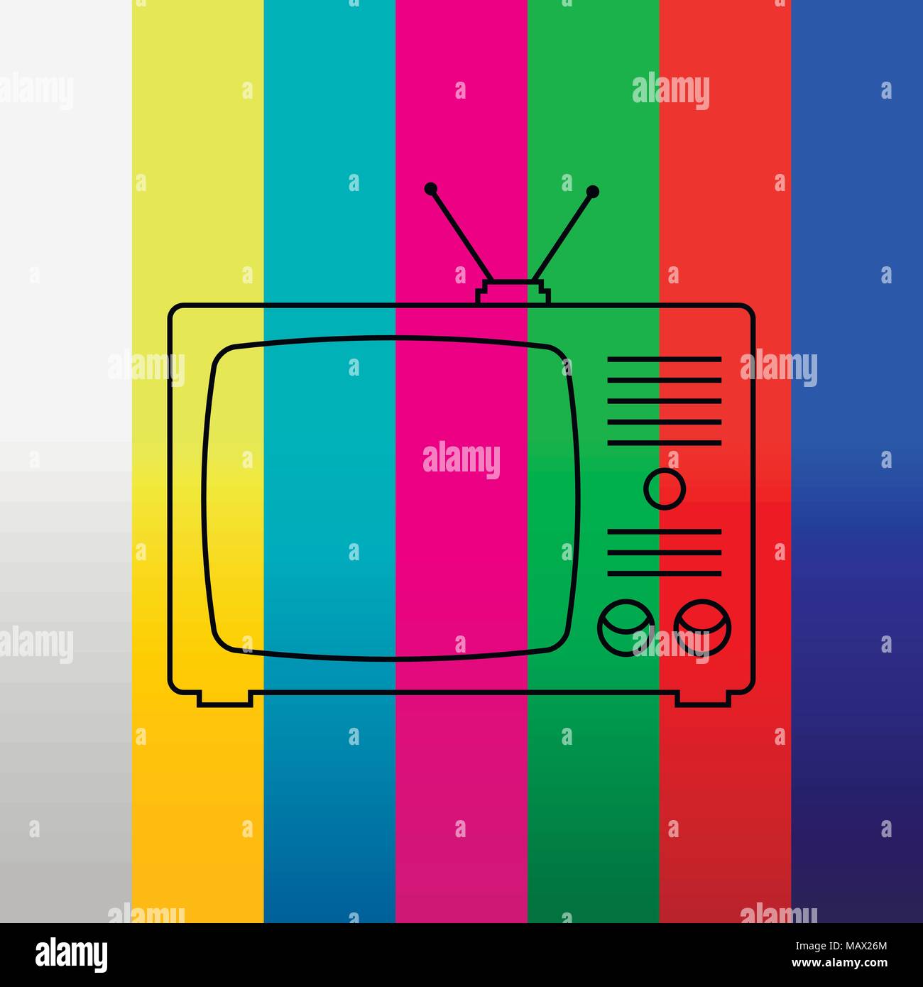 Background with tv. Vector illustration Stock Vector Image & Art - Alamy