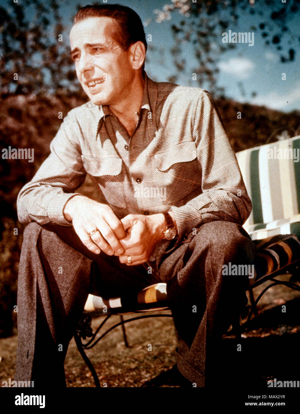 HUMPHREY BOGART (1899-1957) American film actor about 1950 Stock Photo ...