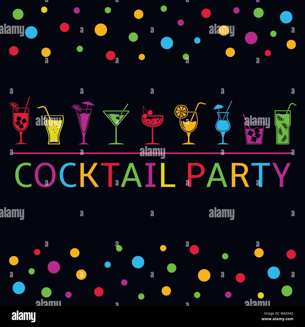 Cocktail party invitation hi-res stock photography and images - Alamy
