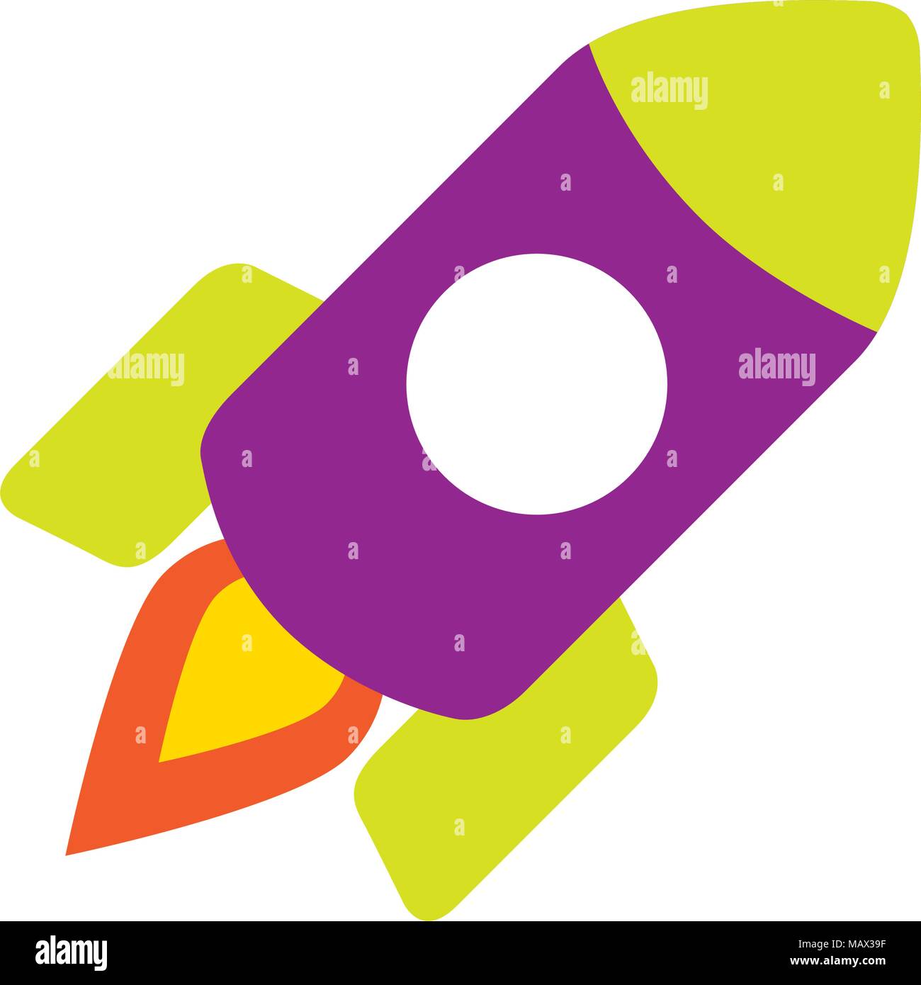 start up rocket flying icon Stock Vector Image & Art - Alamy