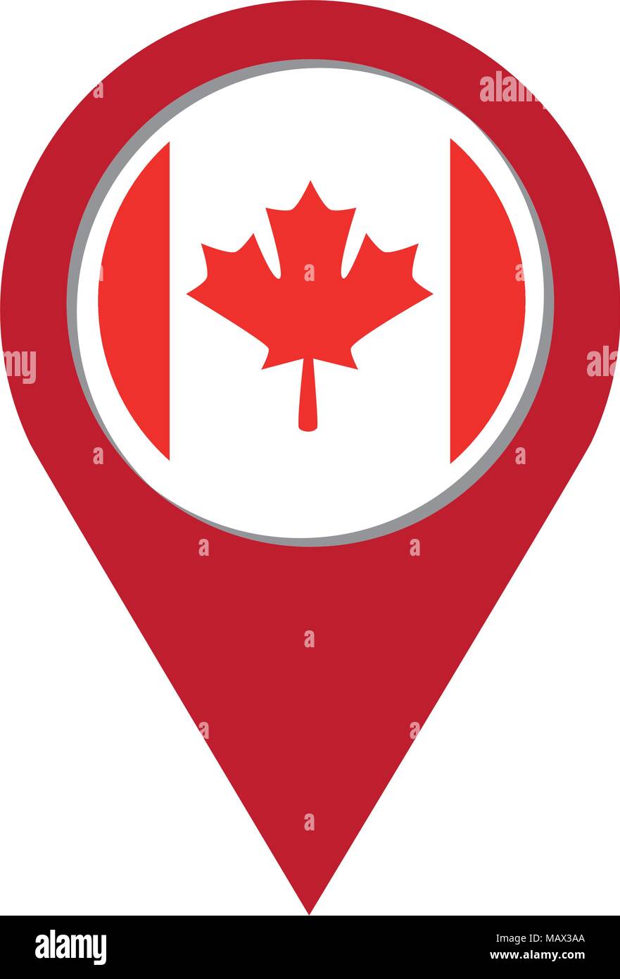 canadian flag in pointer location Stock Vector Image & Art - Alamy