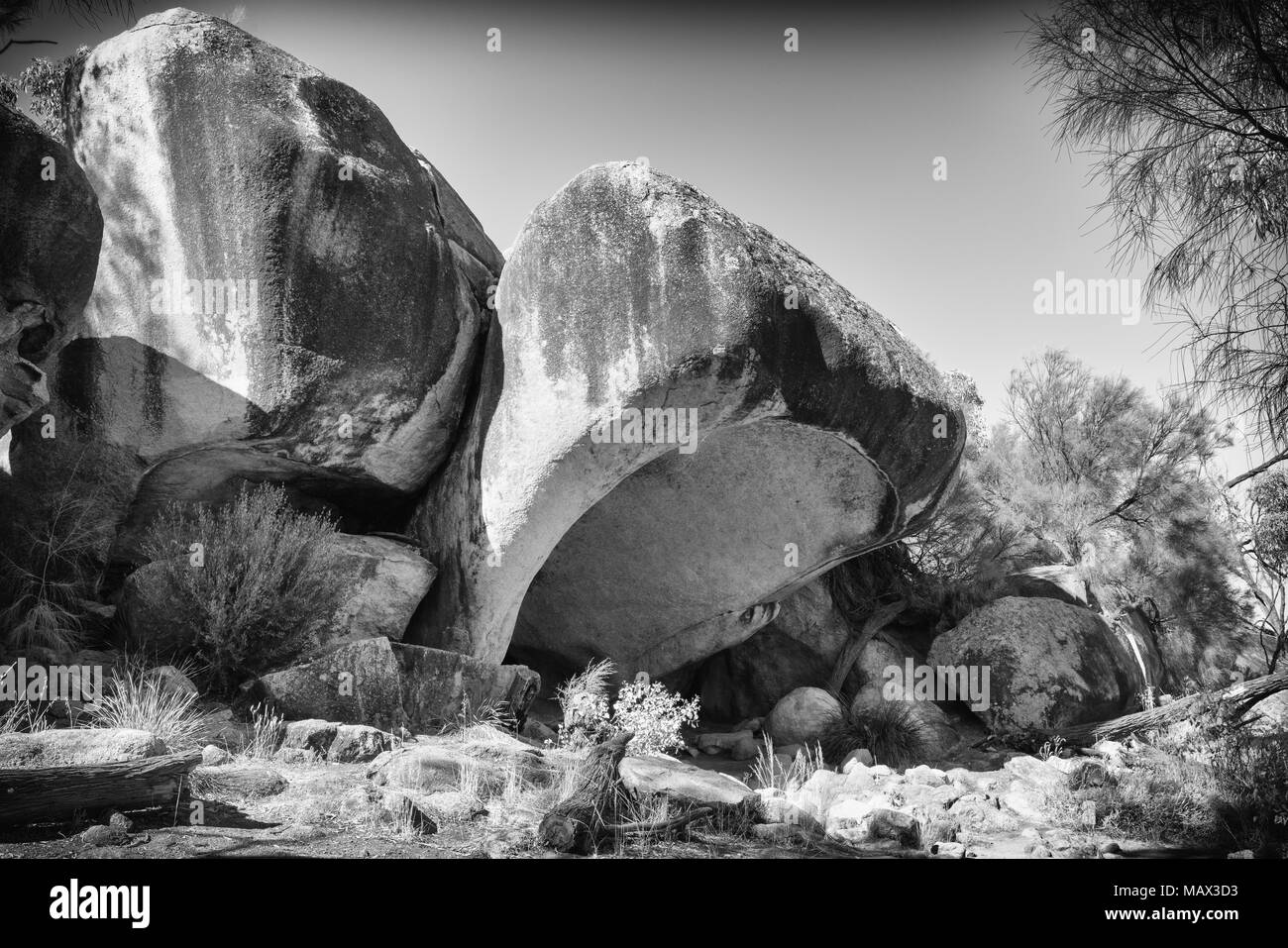 Geological formation close to the spectacular Wave Rock, famous place ...
