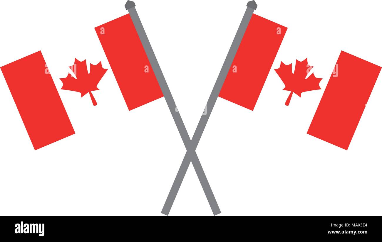 canadian flags crossed icon Stock Vector Image & Art - Alamy
