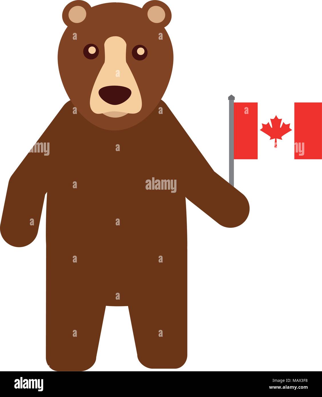 grizzly bear with canadian flag Stock Vector Image & Art - Alamy