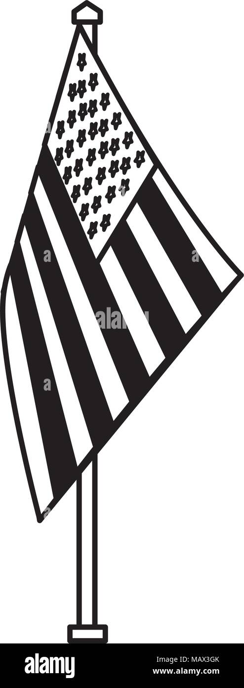 american flag on stand national symbol Stock Vector Image & Art - Alamy