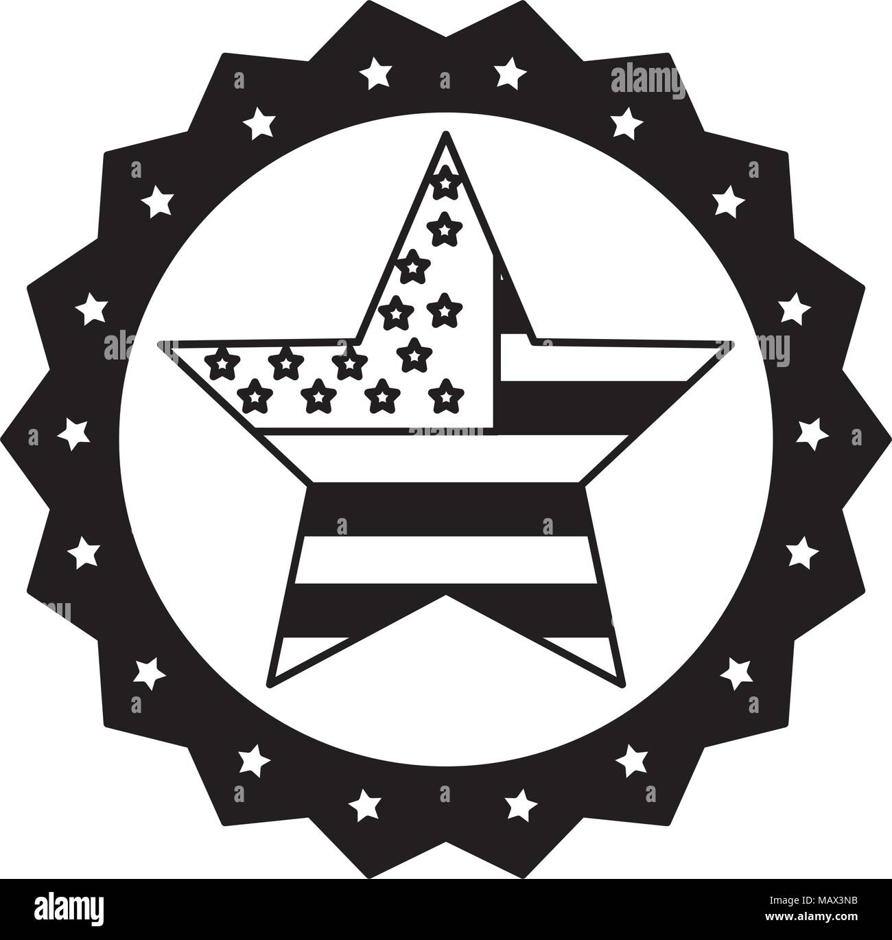 vintage label american flag star ornament Stock Vector Image & Art - Alamy