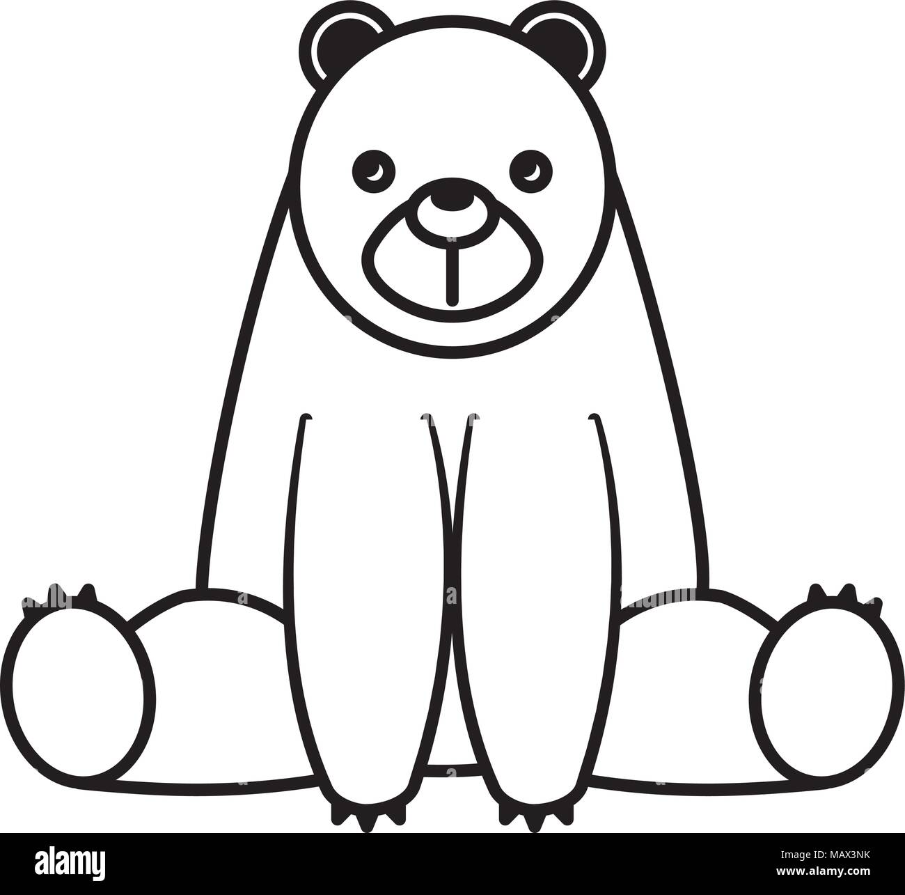 cute bear sit in the floor cartoon Stock Vector Image & Art - Alamy