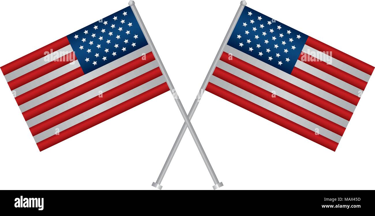 united states of america flags crossed Stock Vector Image & Art - Alamy