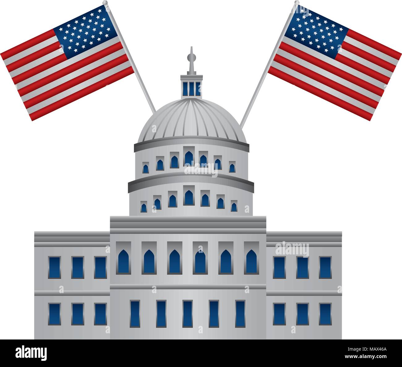 american parliament building with flags Stock Vector Image & Art - Alamy