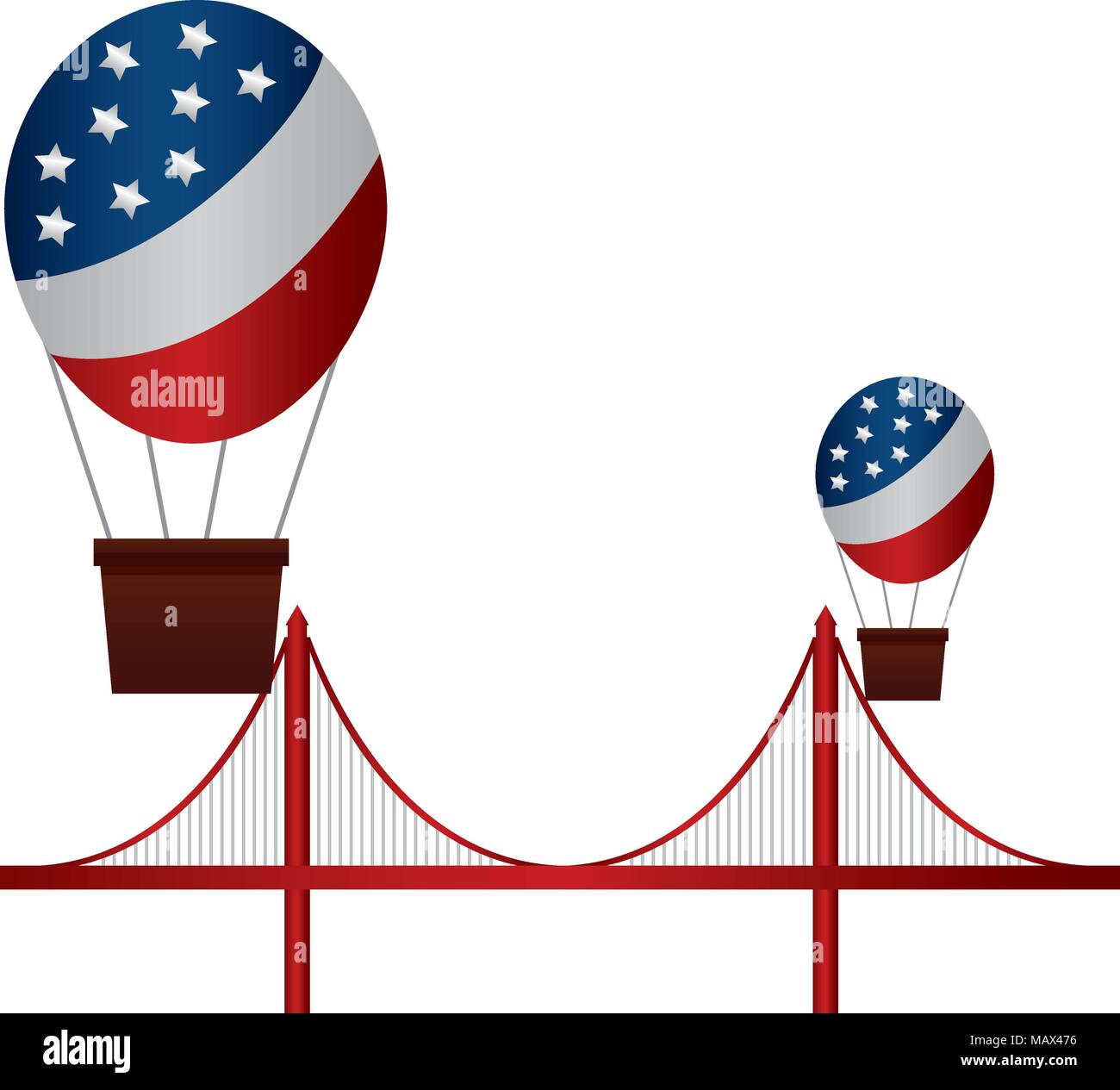 American flag bridge patriotic Stock Vector Images - Alamy