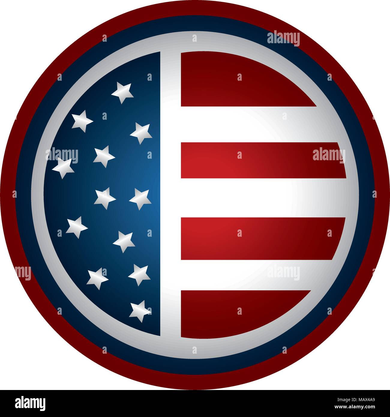 united states of america emblem with circular shape Stock Vector Image ...