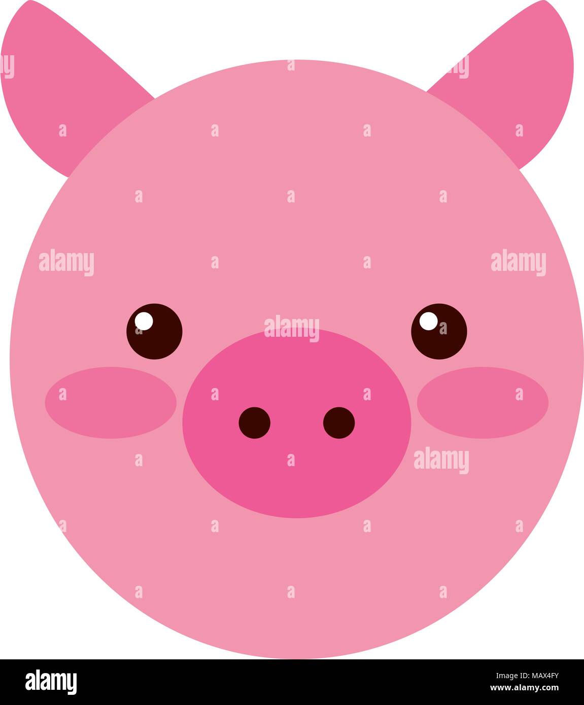 cute little pig head Stock Vector Image & Art - Alamy