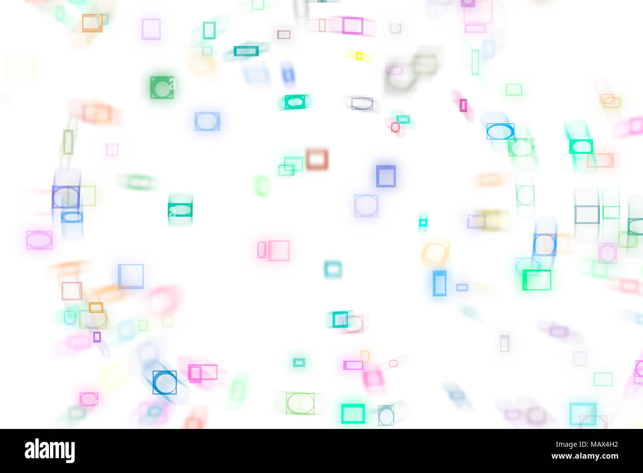 Abstract motion blur, soft blend, random square & rectangle shape art ...