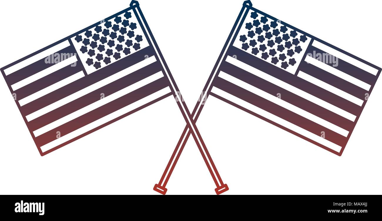 united states of america flags crossed Stock Vector Image & Art - Alamy