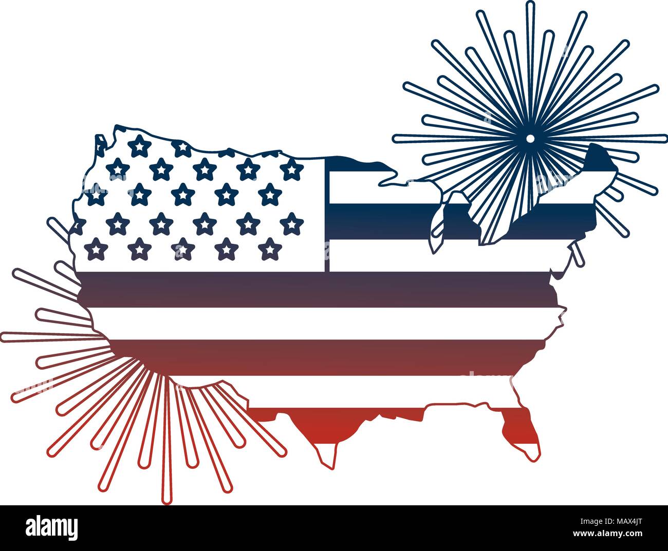 Map usa fireworks hi-res stock photography and images - Alamy
