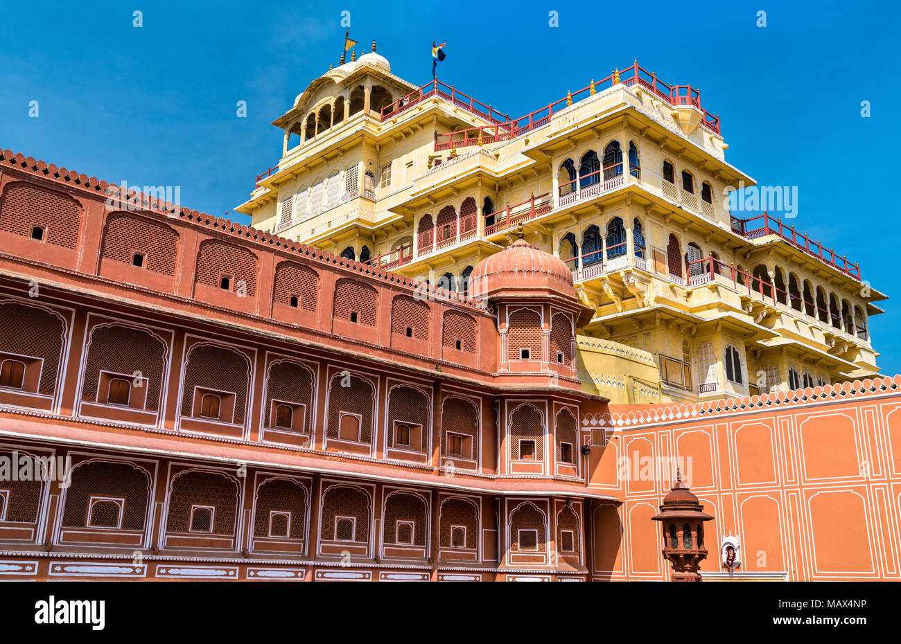Chandra Mahal at the Jaipur City Palace Complex - Rajasthan, India ...