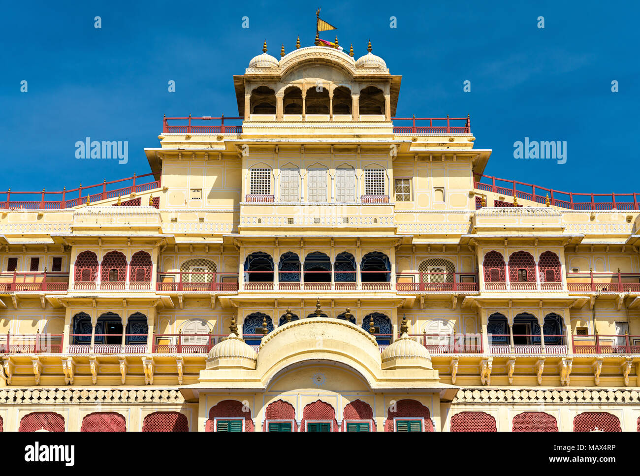 Chandra Mahal at the Jaipur City Palace Complex - Rajasthan, India ...