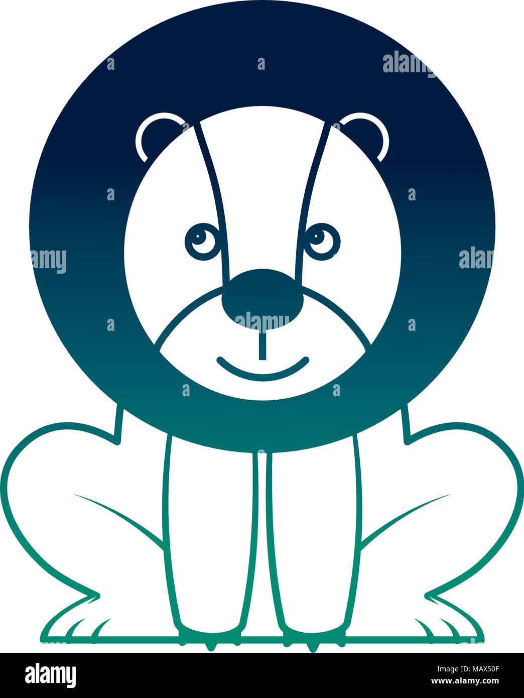 cute little lion animal icon Stock Vector Image & Art - Alamy