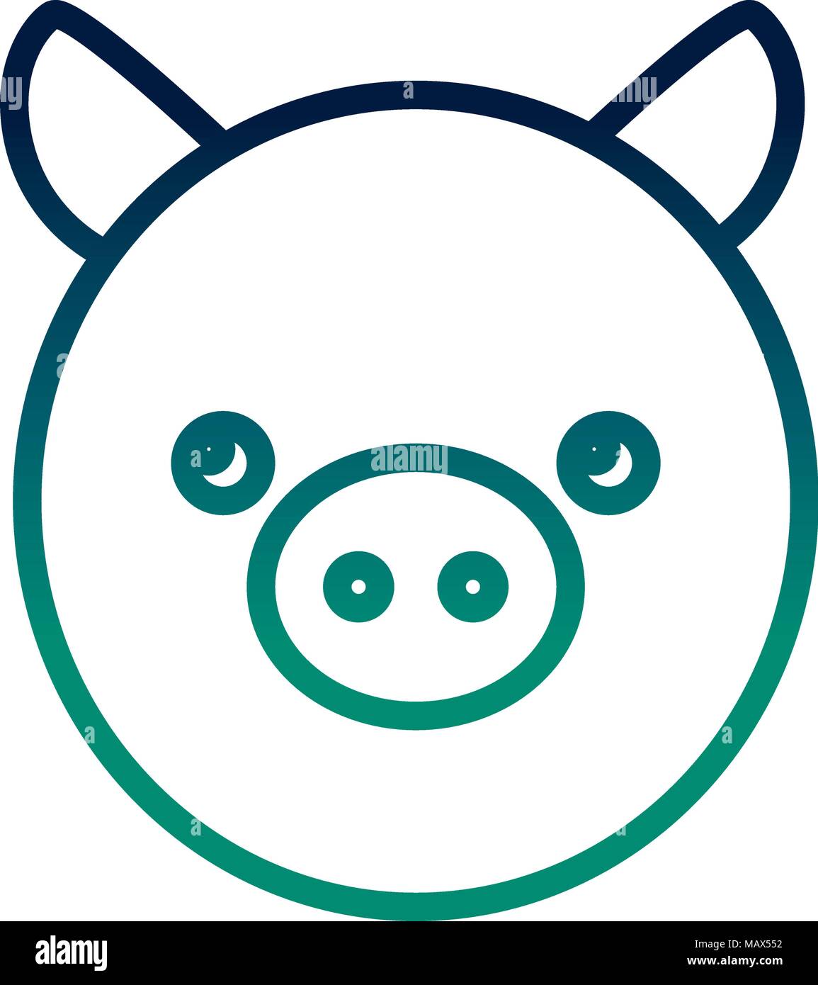 cute little pig head Stock Vector Image & Art - Alamy