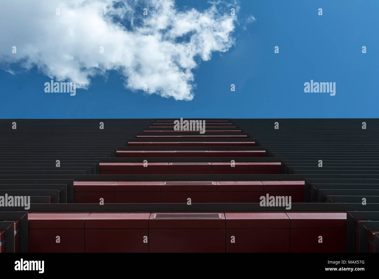 Facade of modern contemporary building, office building, business ...