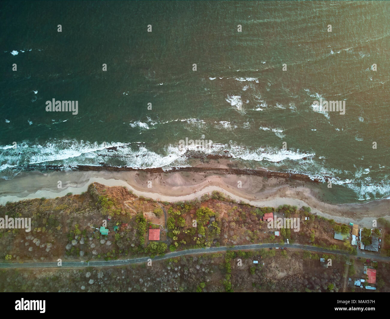 Aerial view cliff sea road hi-res stock photography and images - Alamy