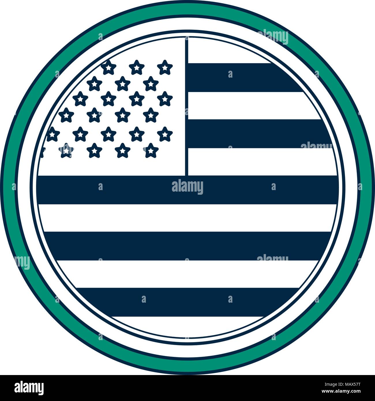 united states of america emblem with circular shape Stock Vector Image ...