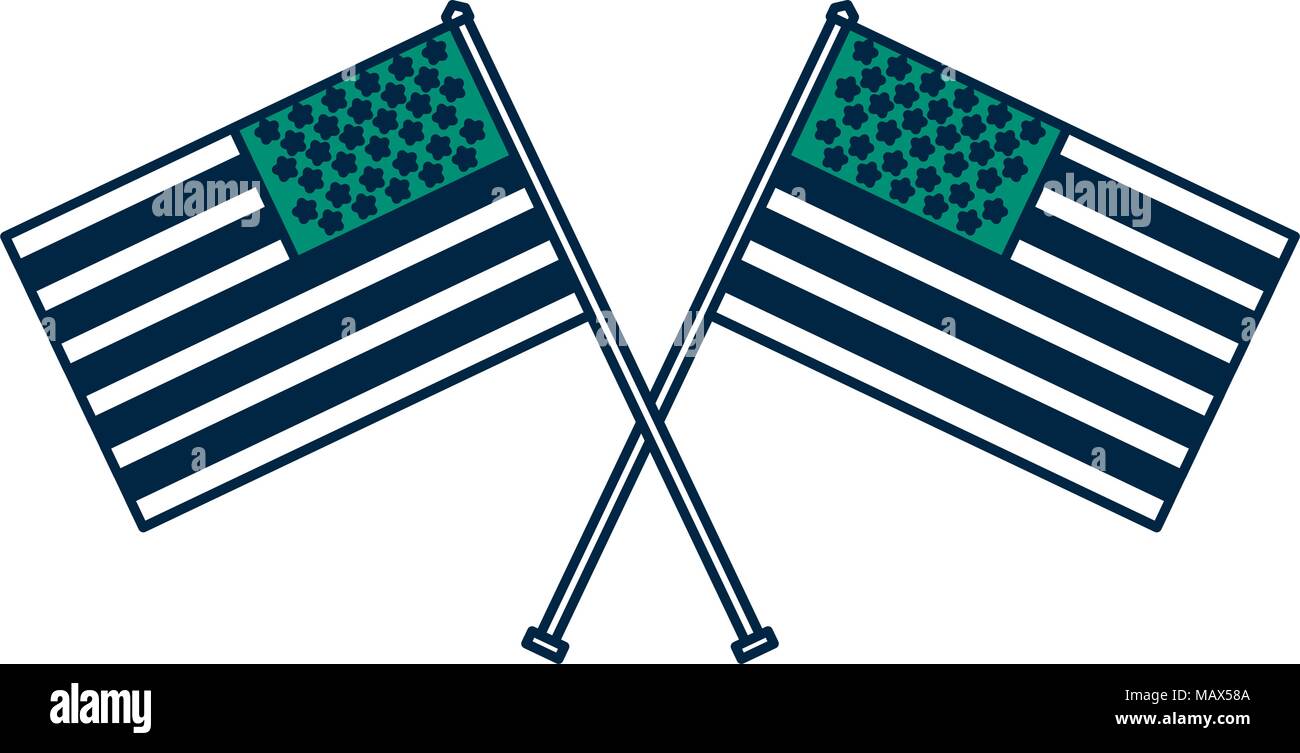 united states of america flags crossed Stock Vector Image & Art - Alamy