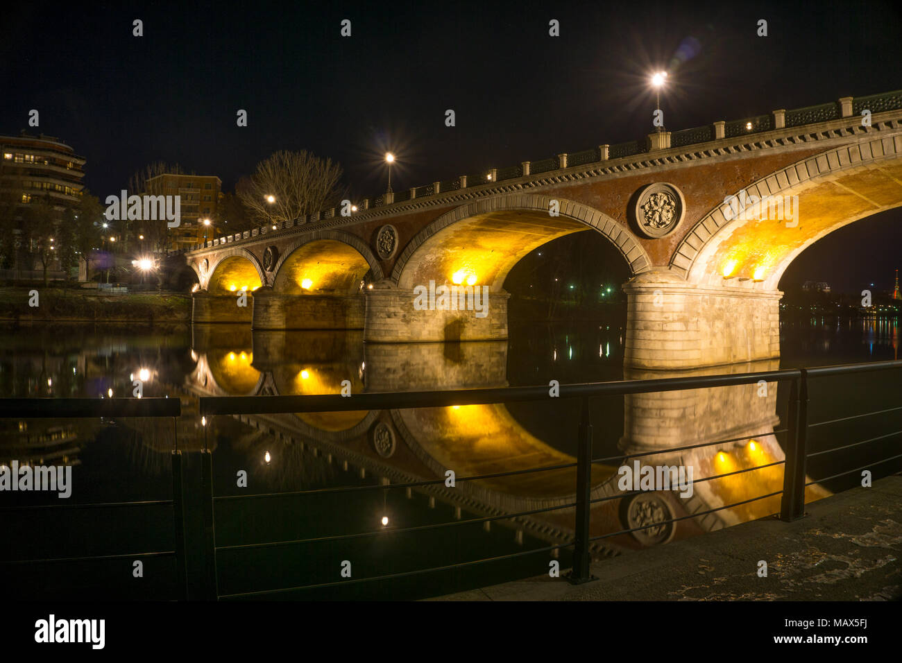 Bridge, panorama of turin Stock Photo - Alamy