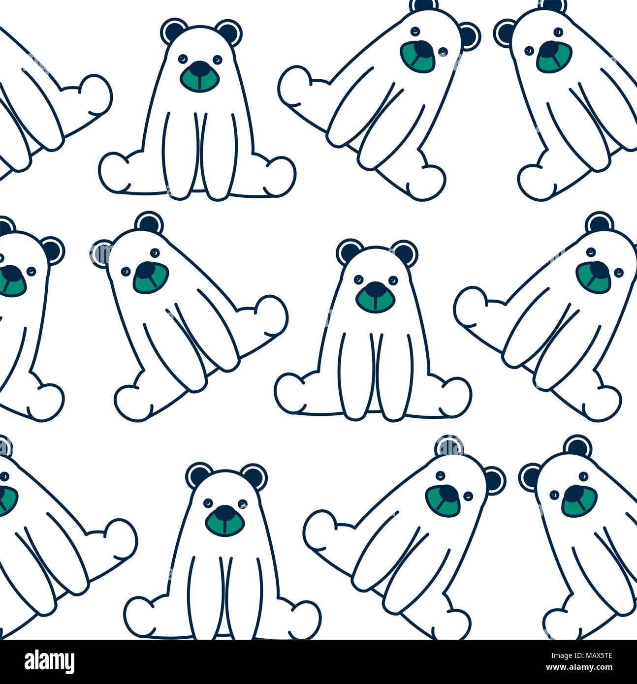 cute little bear pattern background Stock Vector Image & Art - Alamy