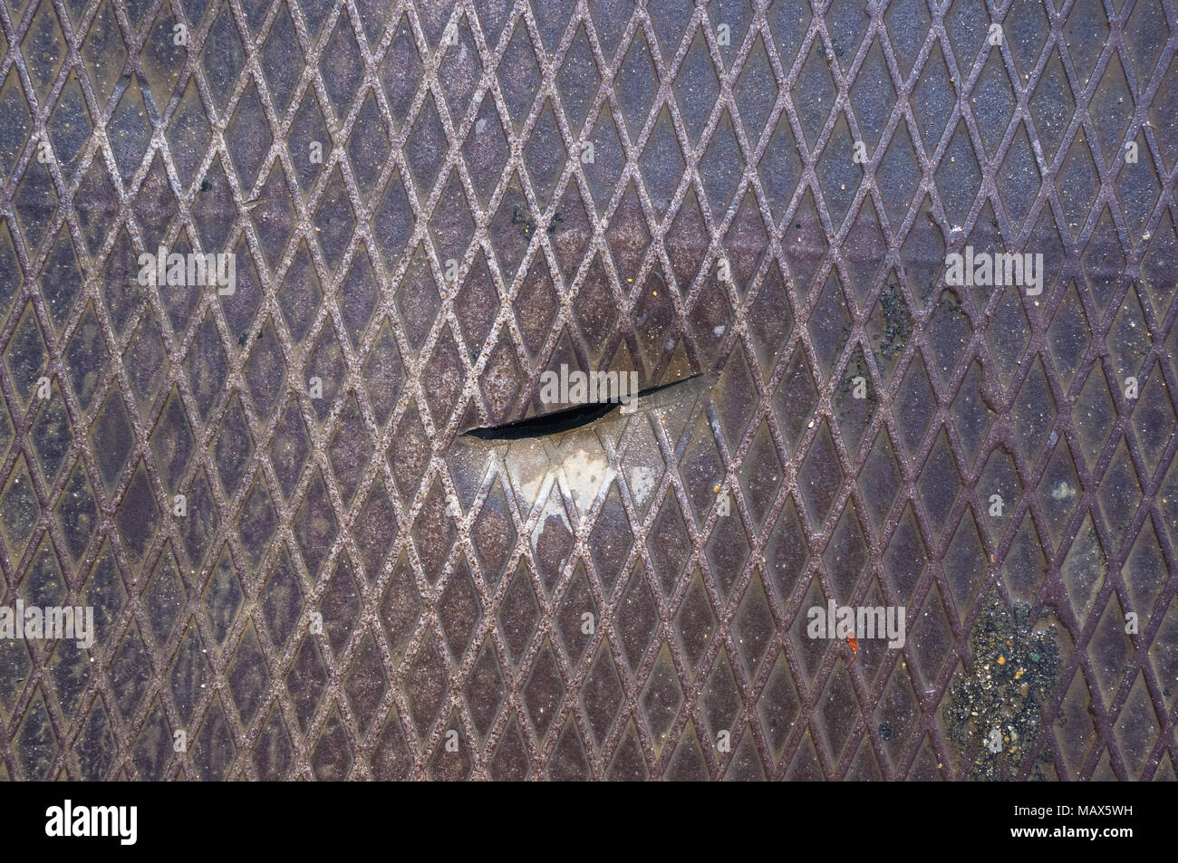 Texture of old shabby rusty metal surface. Cracks, scrapes and of ...