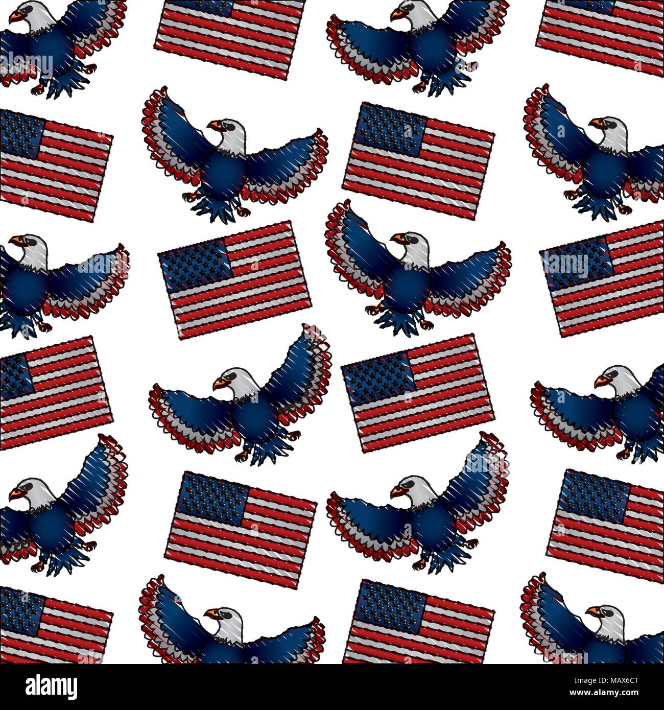 american flag and eagle bird background Stock Vector Image & Art - Alamy