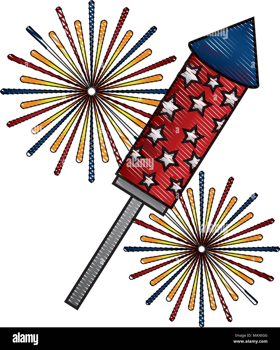 Festival firework show night Cut Out Stock Images & Pictures - Alamy
