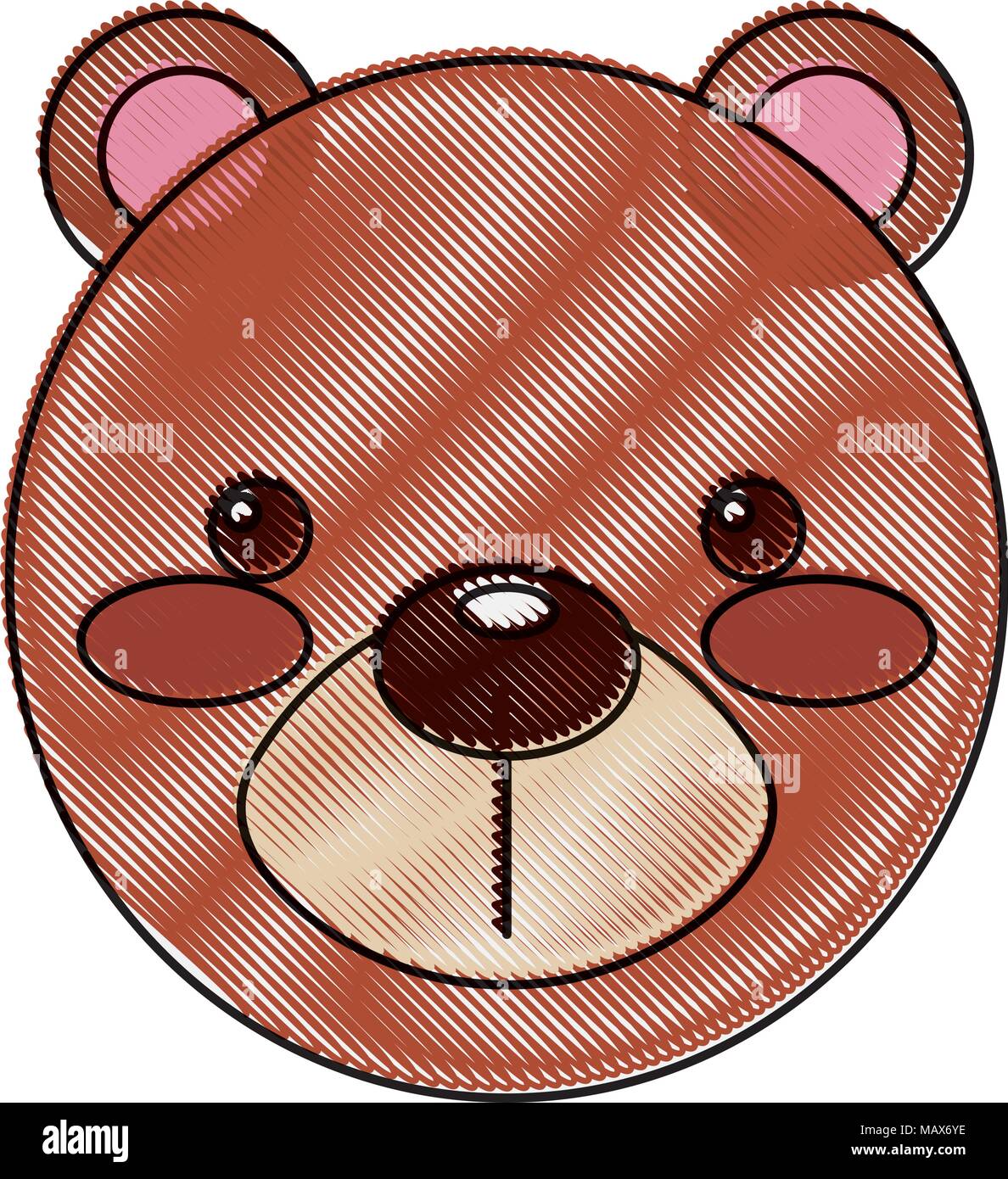 cute bear baby head cartoon Stock Vector Image & Art - Alamy