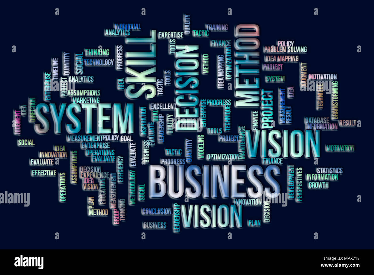 Business conceptual colorful word clouds for web page, graphic design ...